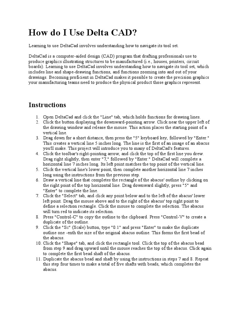 How Do I Use Delta CAD | PDF | Computer Aided Design | Technical Drawing