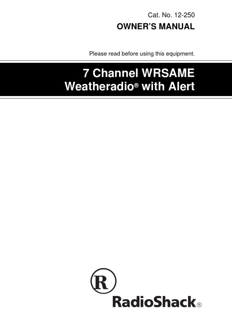 Radio Shack 12-250 7-Channel Radio Owner's Manual | PDF | National ...