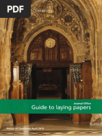 Laying Papers | PDF | House Of Commons Of The United Kingdom ...