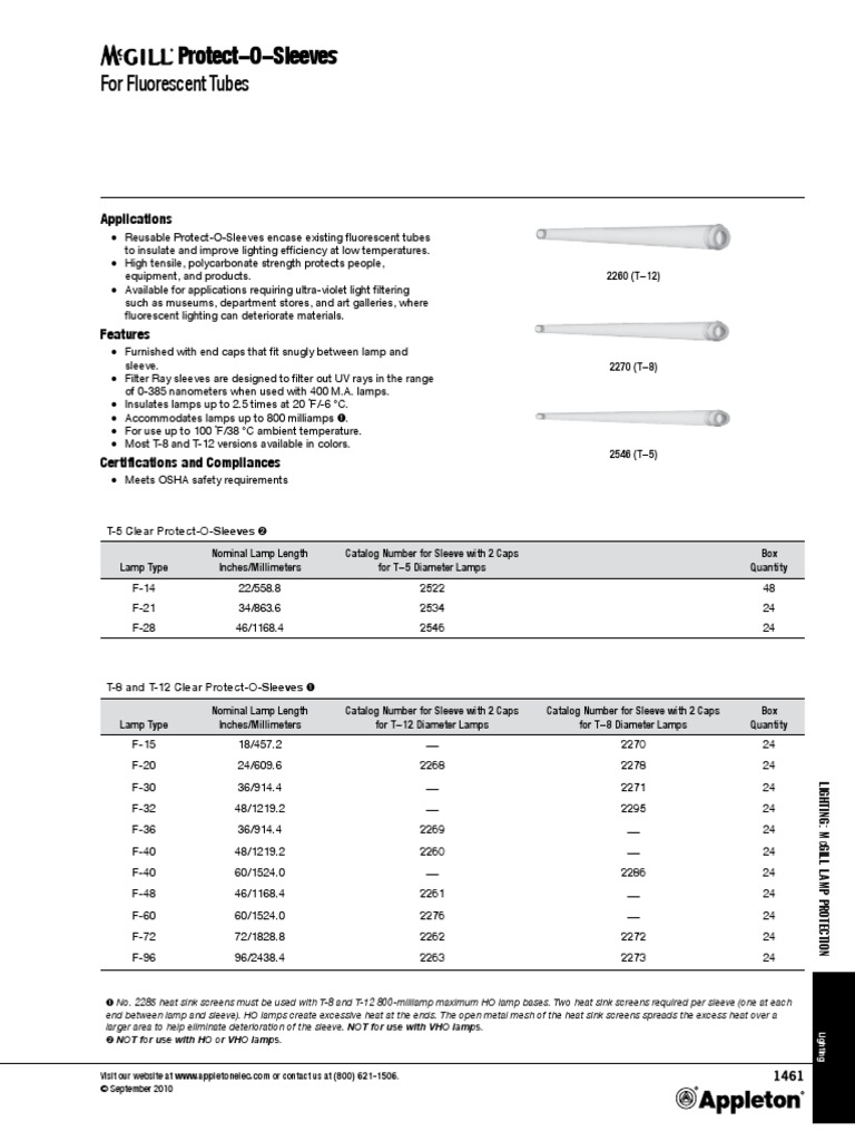 AEC MC007 McGill Lamp Protection | PDF | Incandescent Light Bulb ...