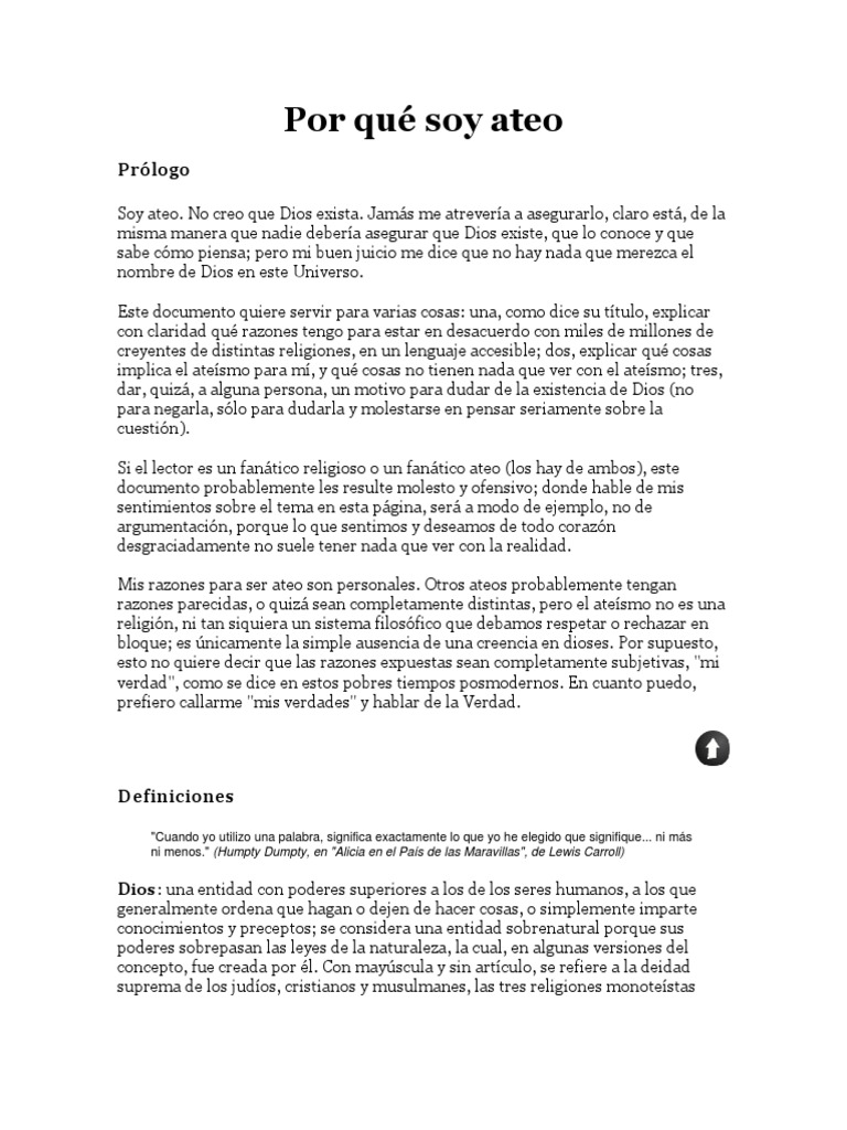 Por Qué Soy Ateo | PDF | Ateísmo | Dios