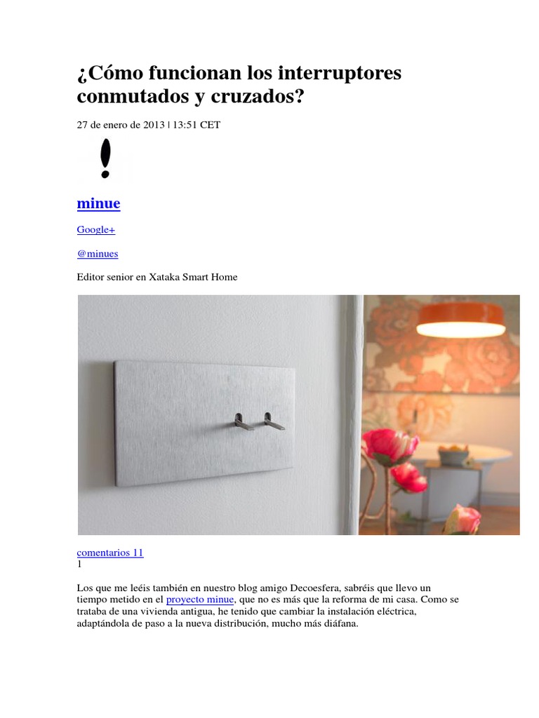 Cómo Funcionan Los Interruptores Conmutados y Cruzados | PDF | Relé ...