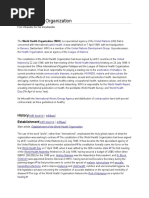 WHO Constitution: A Global Health Framework | PDF | World Health ...