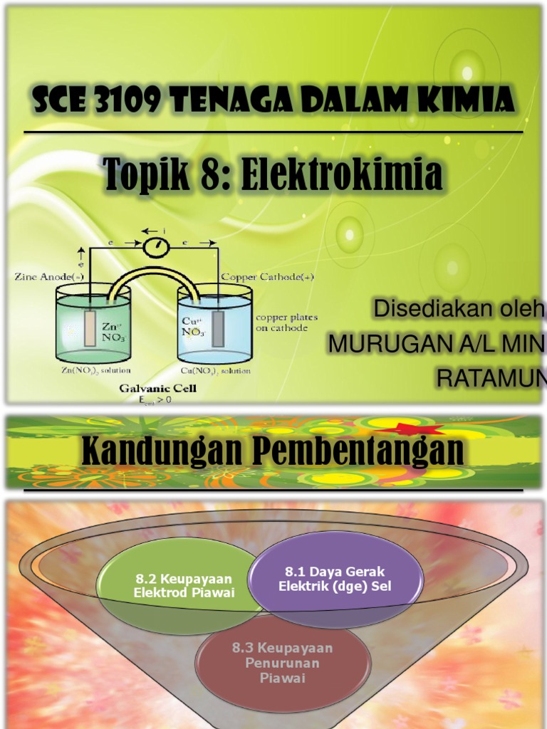 SCE 3109 Tenaga Dalam Kimia Projek Topik 8 | PDF