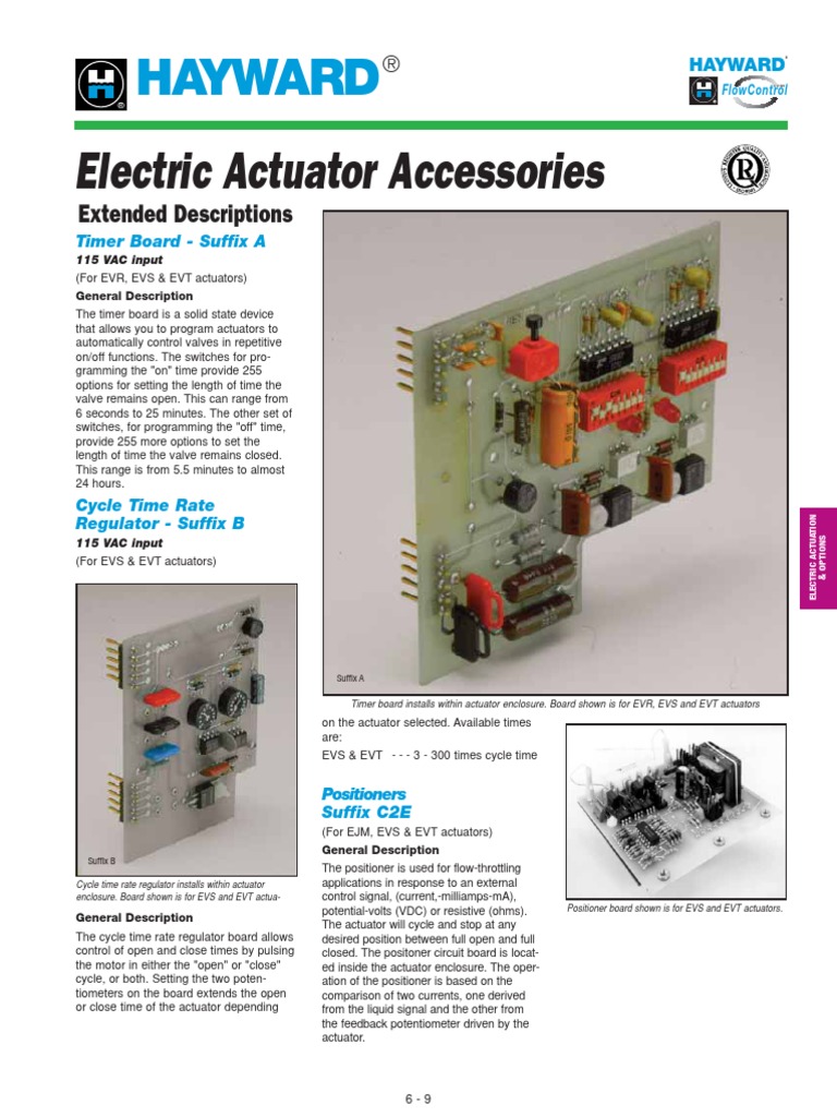 Elect Actuator Info | PDF | Programmable Logic Controller | Thermostat