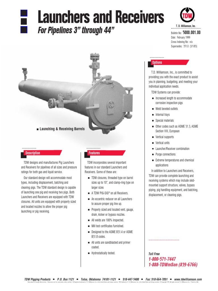 Launchers & Receivers | PDF | Pipe (Fluid Conveyance) | Building Engineering