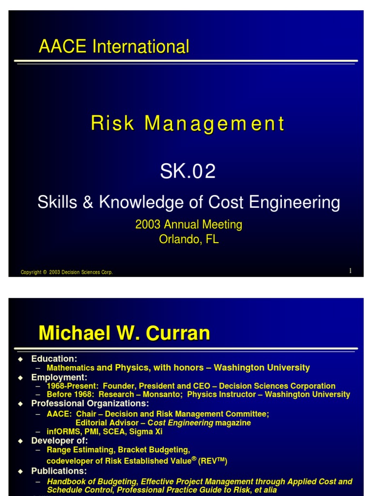 Risk Management | PDF | Risk Management | Monte Carlo Method