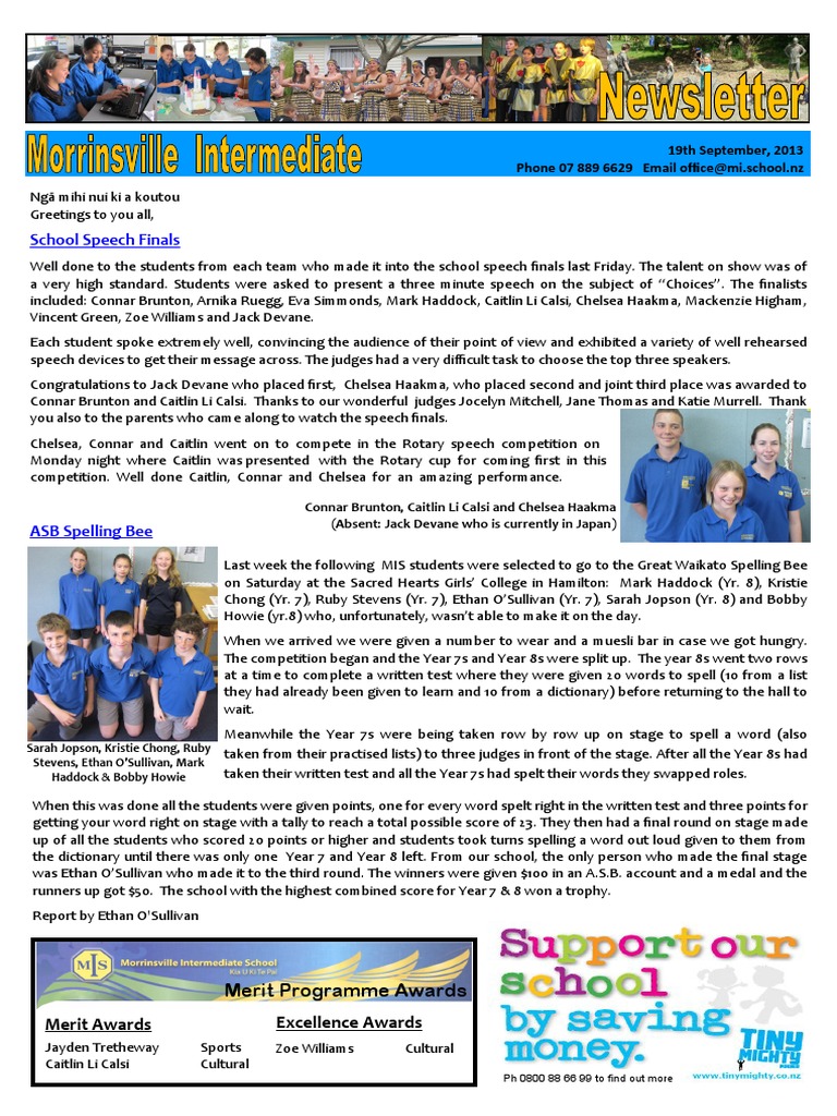 School Speech Finals: Merit Programme Awards | PDF | Teams | Athletic ...