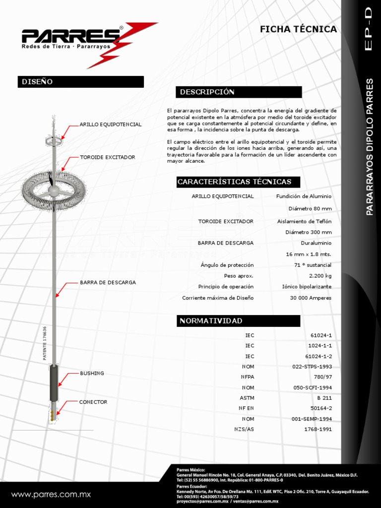 Pararayos - Dipolo Parres | PDF