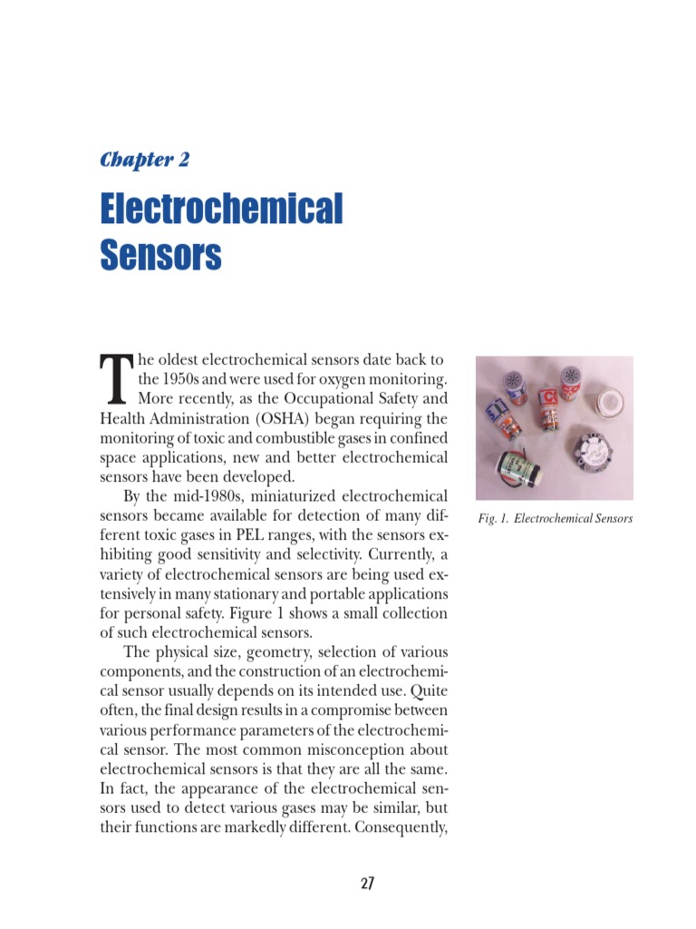 Overview of Electrochemical Sensors | PDF | Science & Mathematics