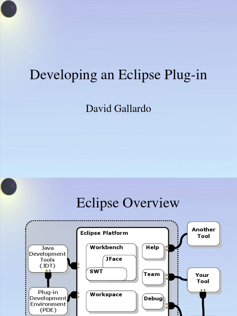 Developing An Eclipse Plug-In: David Gallardo | PDF | Eclipse (Software ...