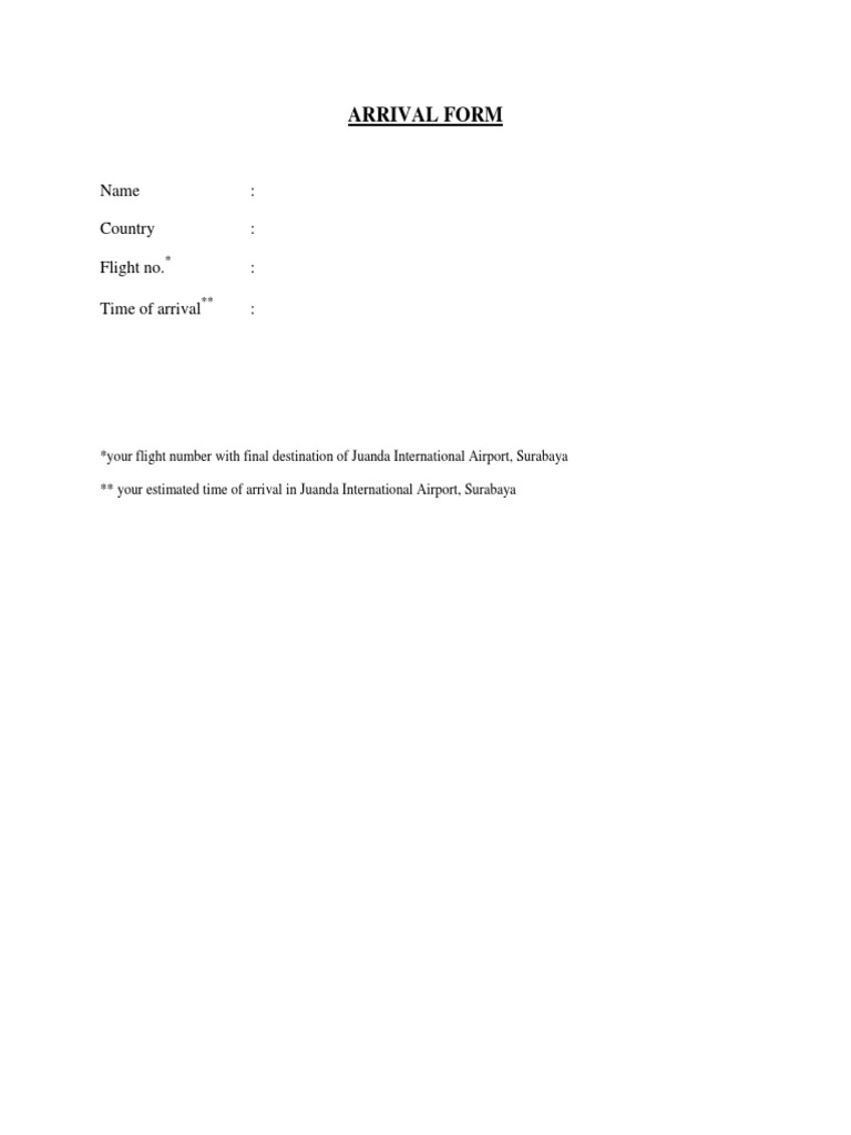 Juanda Airport Arrival Info | PDF