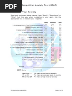 Csai2 How To Score It | PDF | Anxiety | Psychiatry