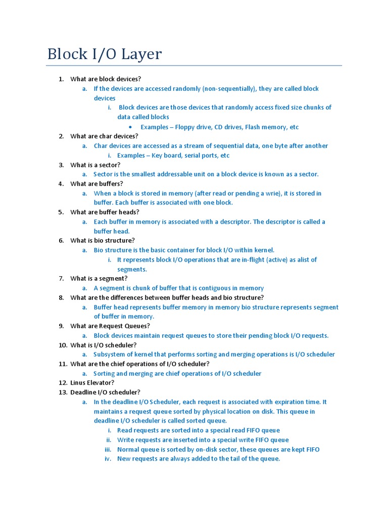 Block IO | PDF | Data Buffer | Scheduling (Computing)