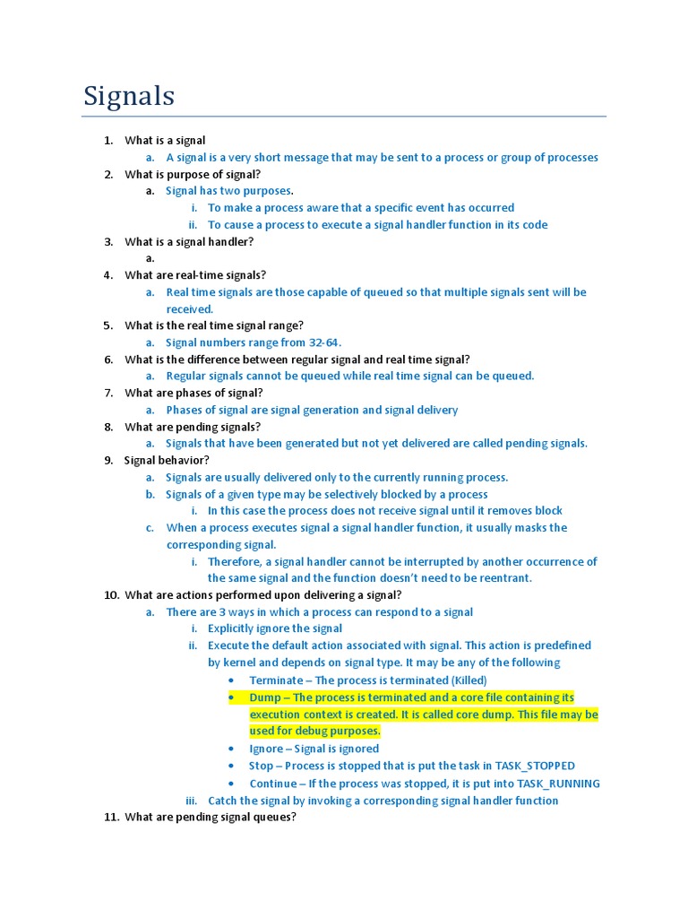Linux Signals | PDF | System Software | Digital Technology