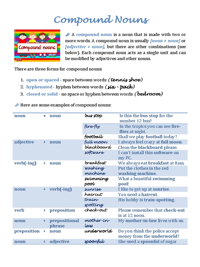 Compound Nouns | PDF | Noun | Grammatical Number