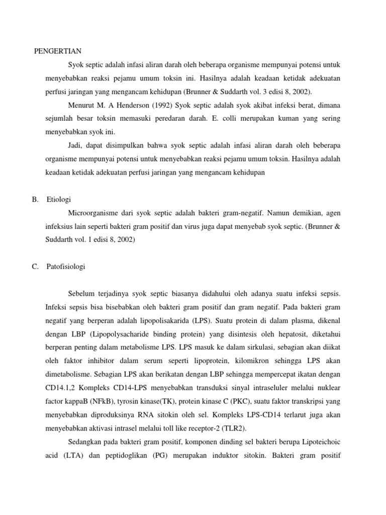 Syok Sepsis | PDF | Kesehatan Holistik | Sains & Matematika
