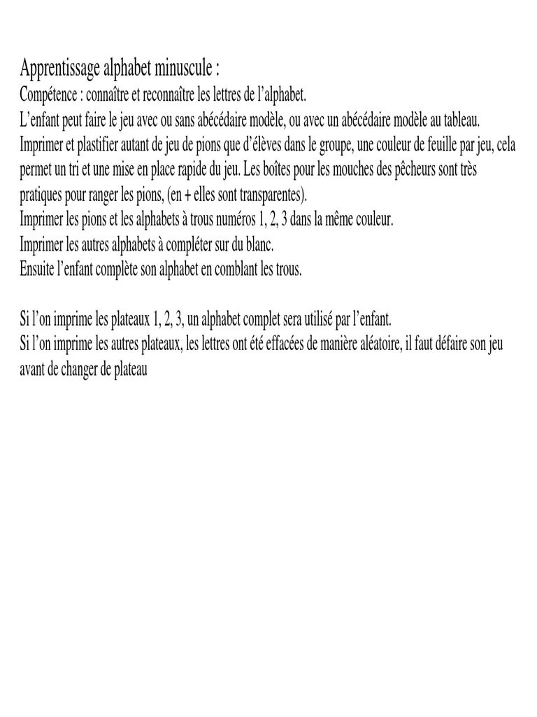 Alphabet A Trous Min | PDF