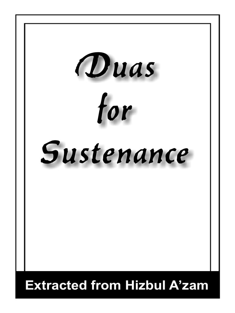 Powerful Duas for Sustenance | PDF