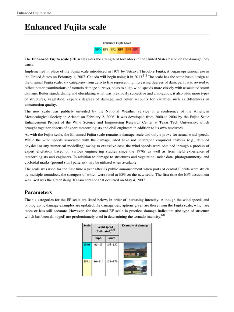 Enhanced Fujita Scale | PDF | Meteorology | Severe Weather And Convection