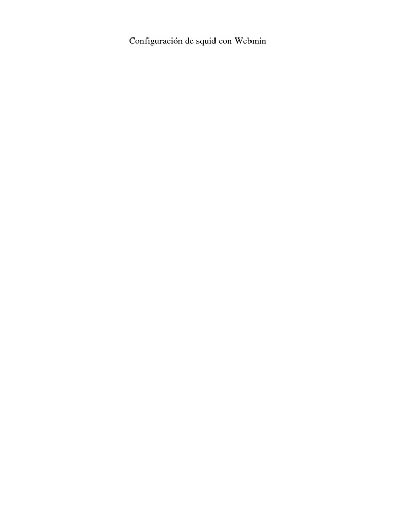 Configuración de Squid con Webmin | PDF | Servidor proxy | Dirección IP