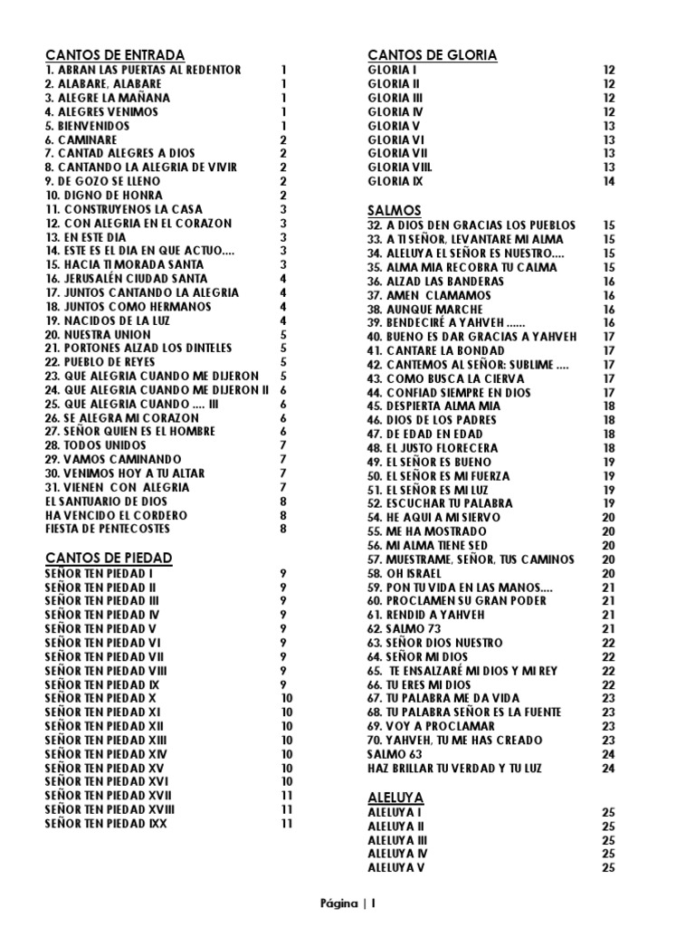 Libro de Cantos Completo | PDF | Cristo (título) | Amor