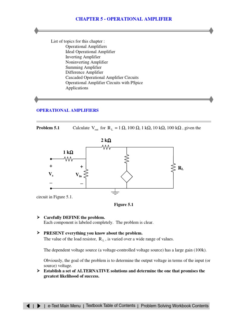 Chapter 5 - Operational Amplifier | PDF | Operational Amplifier | Amplifier
