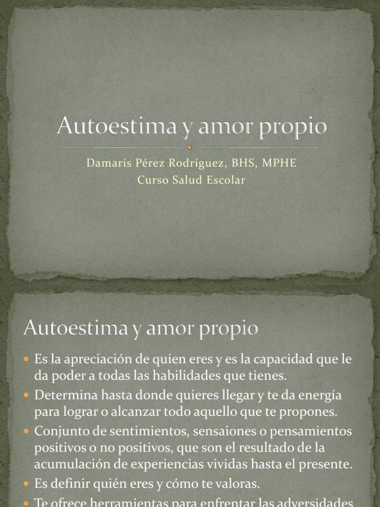 Autoestima y Amor Propio | PDF | Amor | Conceptos psicologicos