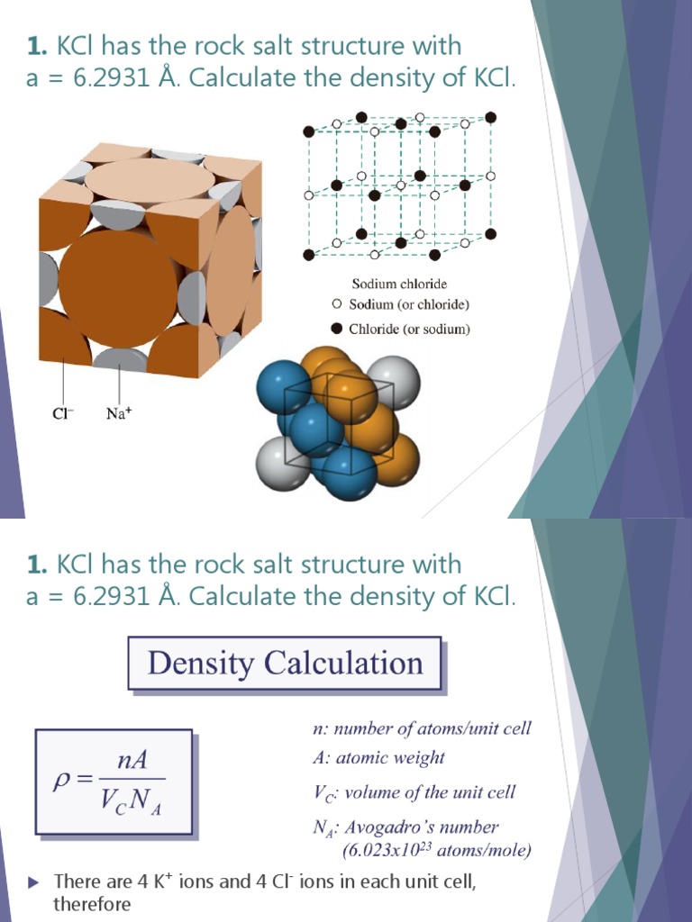 Solid State Chemistry | PDF | Crystal Structure | Density