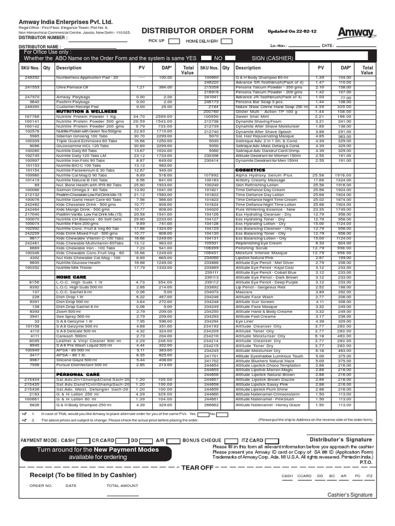 Final Order Form | Download Free PDF | Fee | Beauty