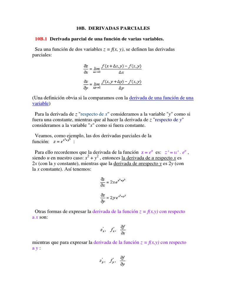 Derivadas parciales de funciones múltiples | PDF | Derivado | Sistema ...