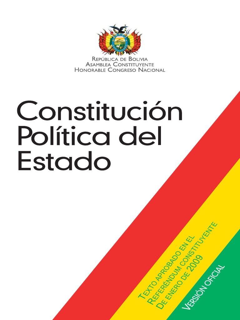Constitución Política de Bolivia 2009 | PDF | Derecho laboral | Elecciones
