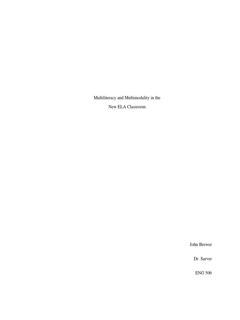 Multimodality and Multiliteracy | PDF | Communication | Semiotics