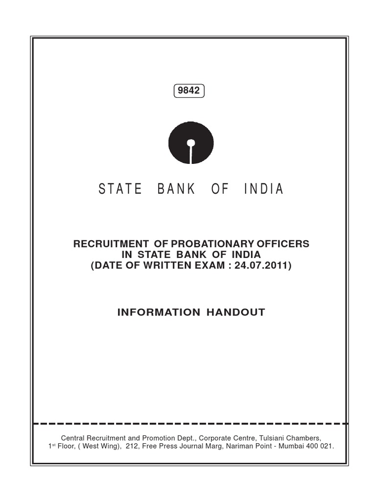 (WWW - Entrance Exam - Net) Sbi Question Paper Po 2011 | PDF