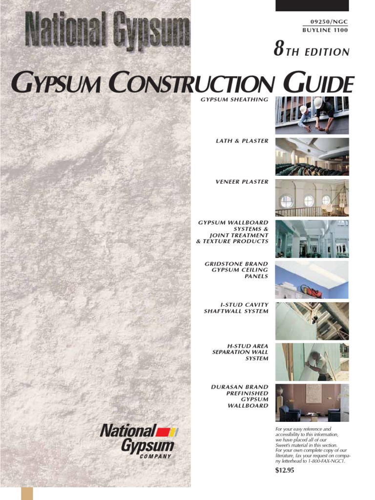 National Gypsum Construction Guide | PDF | Drywall | Framing (Construction)