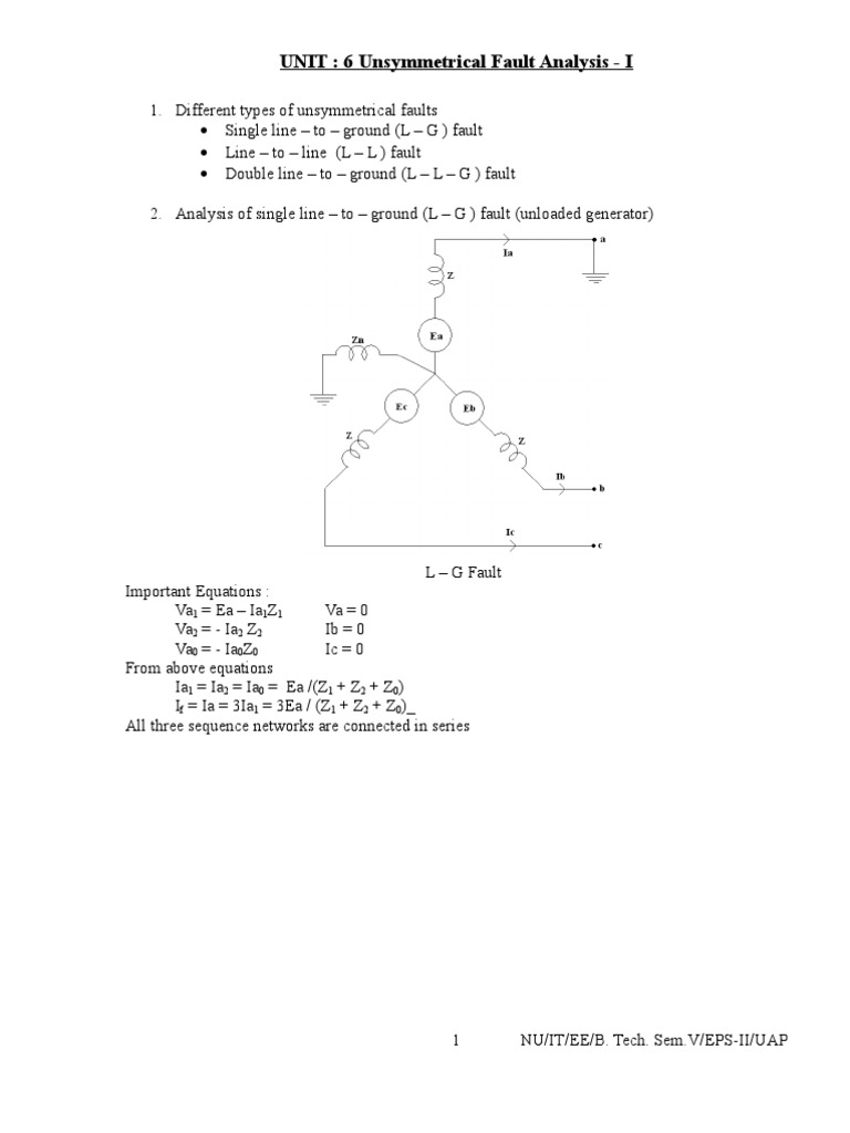 5-Unsymmetrical Fault Analysis | PDF | Electronics | Electric Power