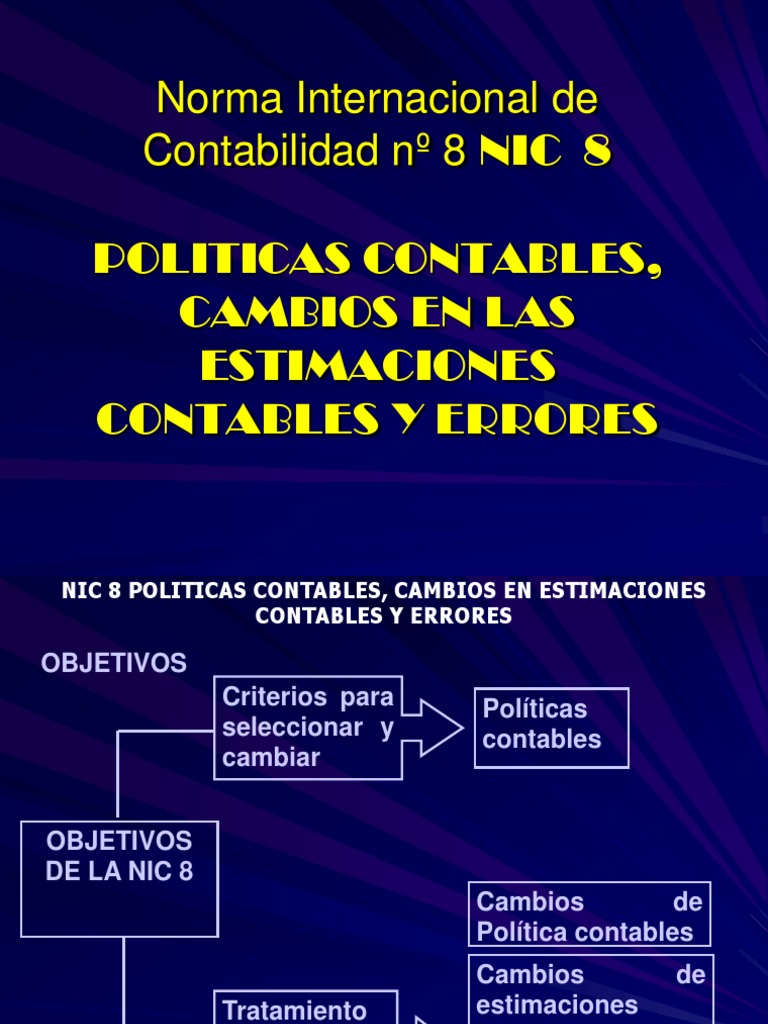 Norma Internacional de Contabilidad Nº 8 NIC 8 | PDF | Depreciación ...