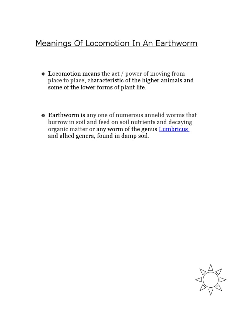 Earthworm Locomotion Explained | PDF | Soil | Organisms