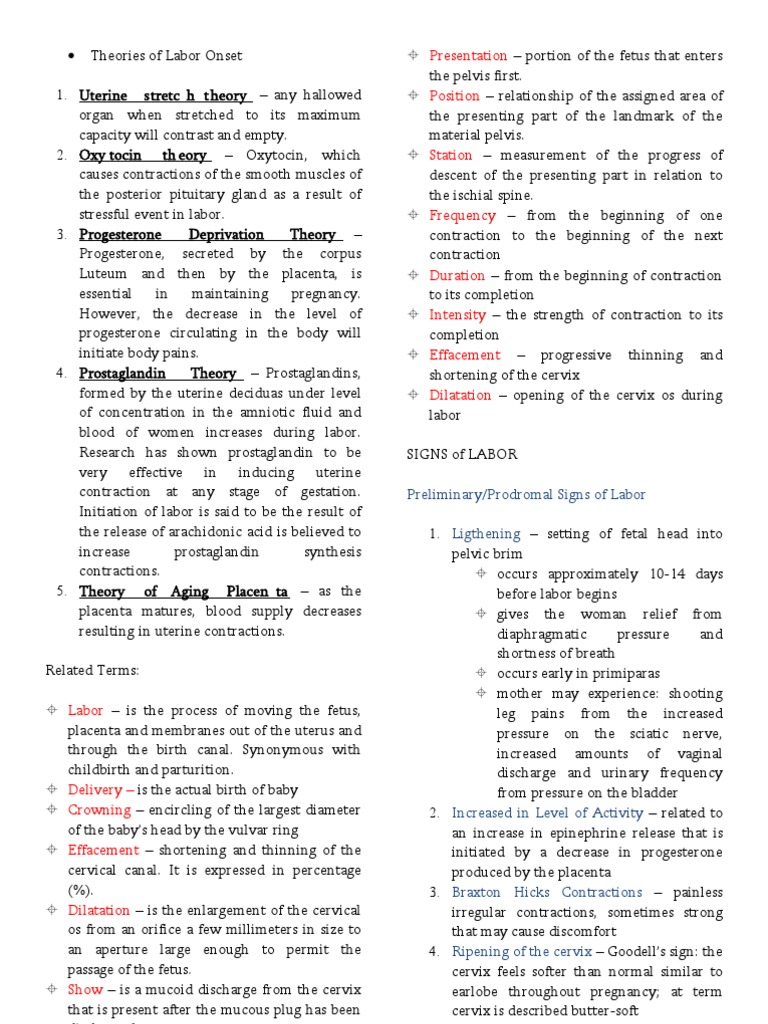 Labor and Delivery | PDF | Childbirth | Uterus