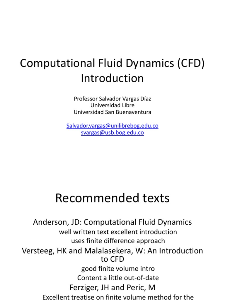PRESENTATION Computational Fluid Dynamics (CFD) Introduction | PDF | Computational Fluid ...