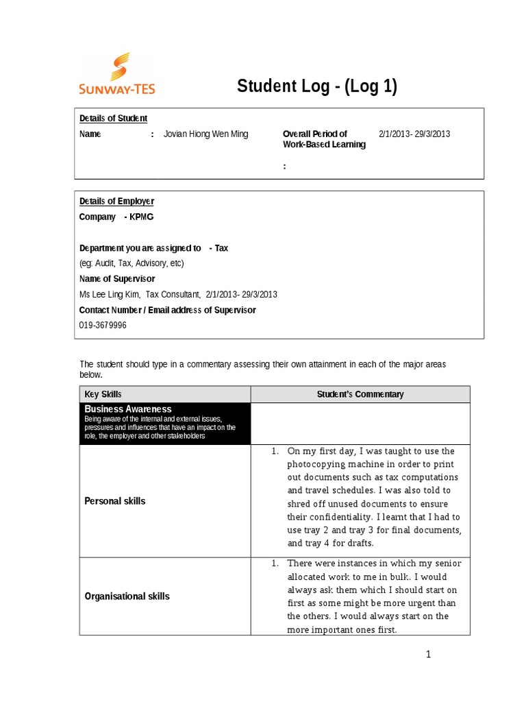 Student work log insights | PDF | Passport | Taxes
