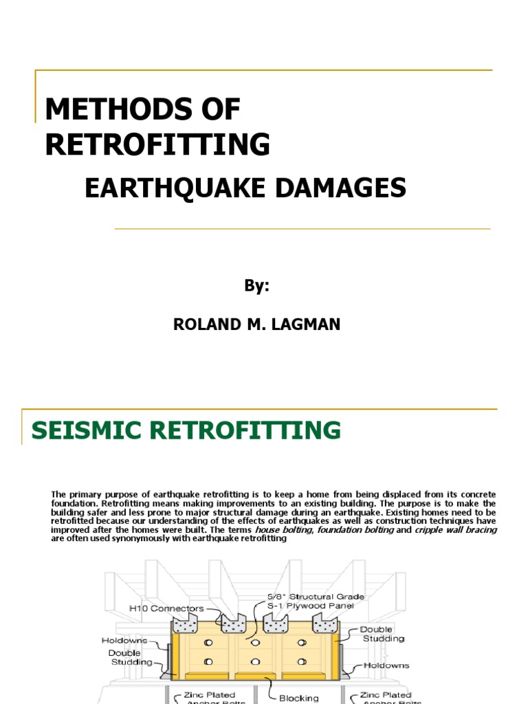 Retrofitting of Earthquake Damages | PDF | Earthquake Engineering ...