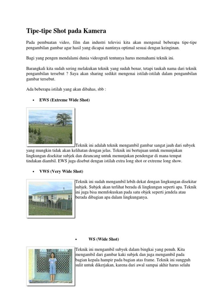 Tipe Tipe Shot | PDF