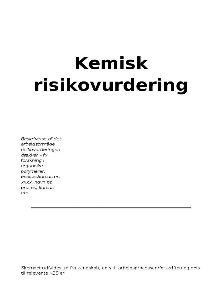 APV-Skema Til Arbejdsproces | PDF
