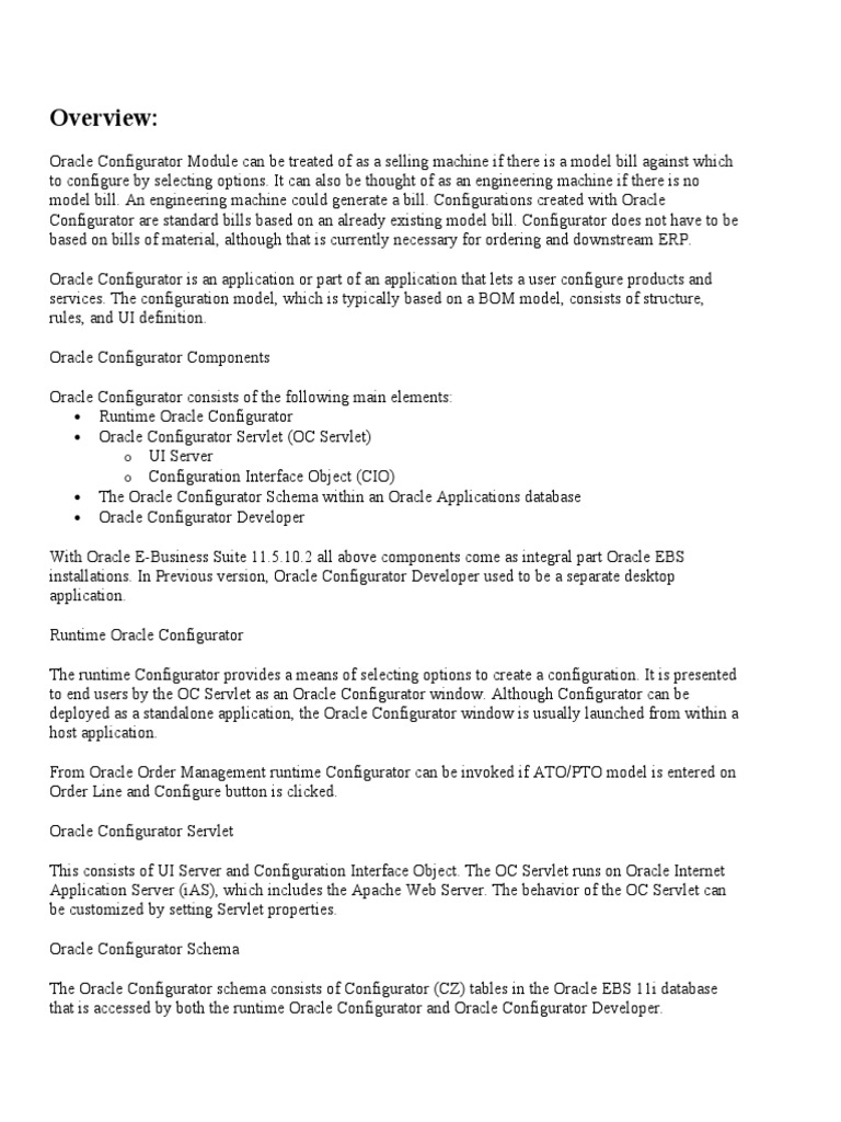 Oracle Configurator | PDF | Oracle Database | Icon (Computing)