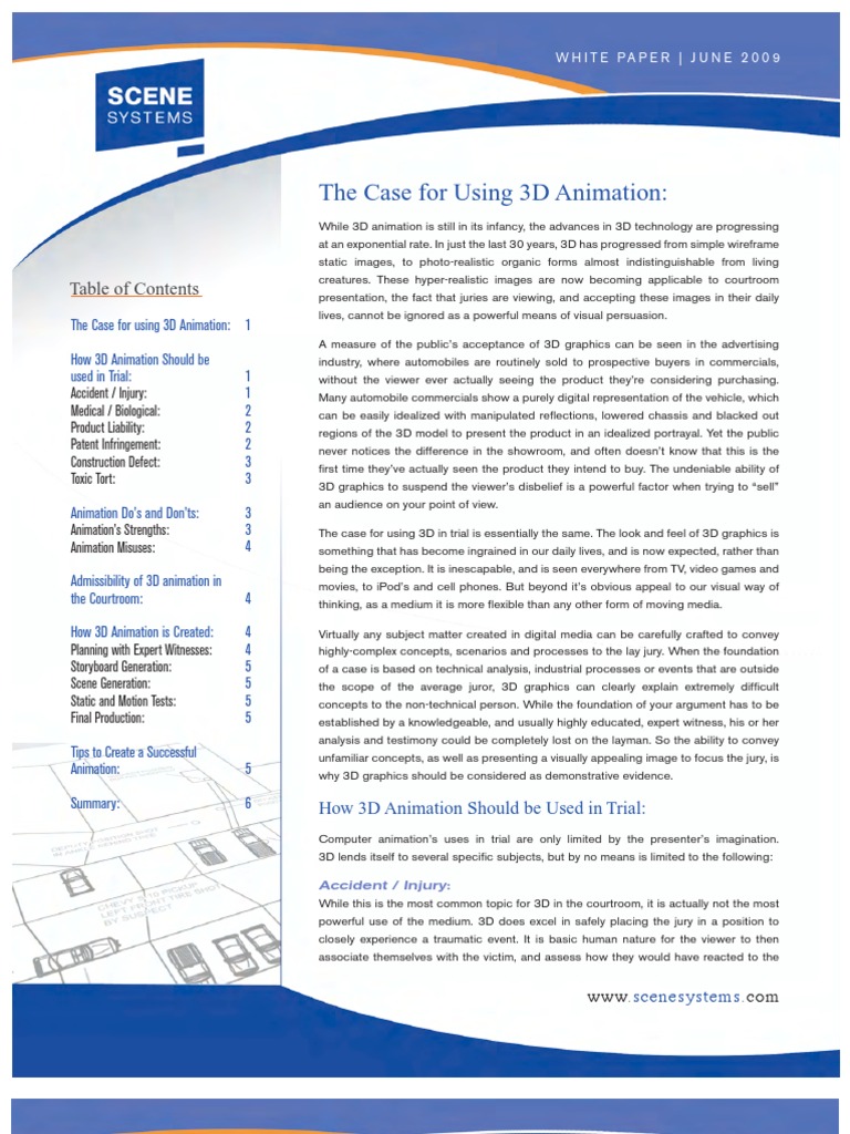 Forensic Animation White Paper: The Case For 3D Animation in The ...