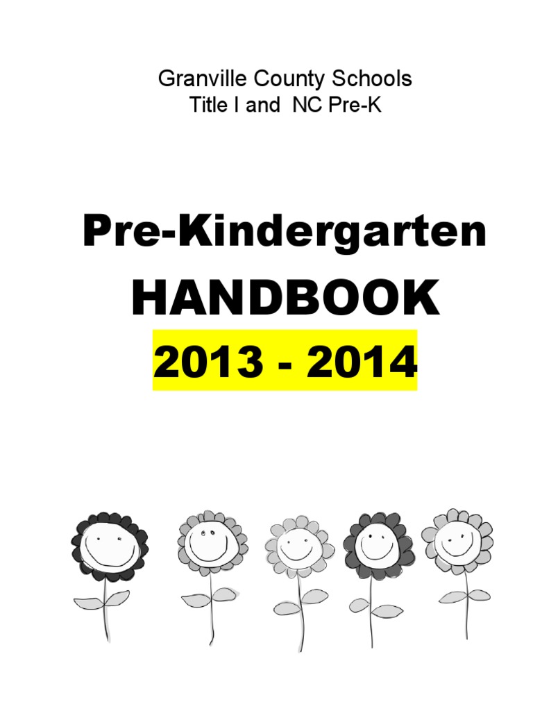 Granville Pre-K Handbook 2013-14 | PDF | Pre Kindergarten | Preschool