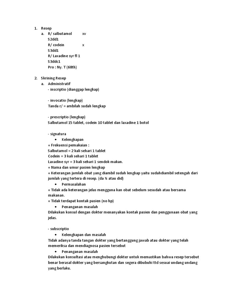 Screening Resep | PDF
