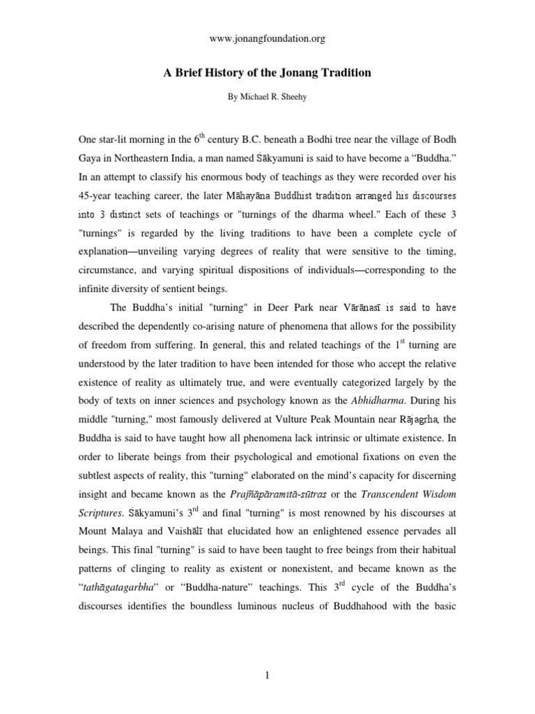 A Brief History of The Jonang | PDF | Vajrayana | Tibet