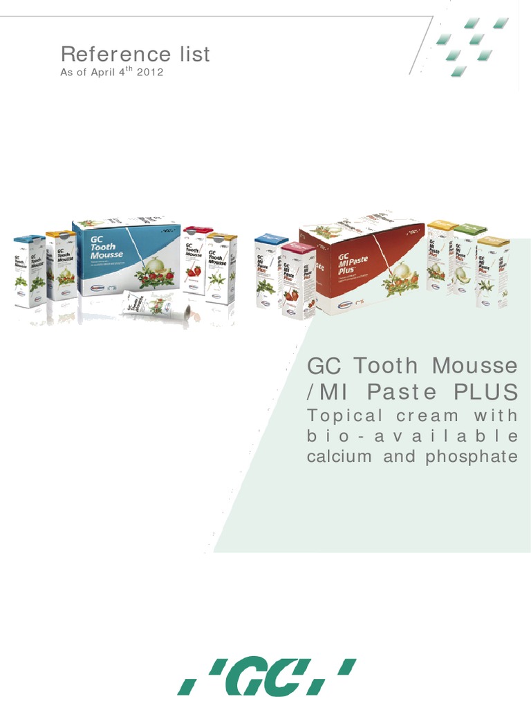 GC Tooth Mousse | PDF | Tooth Enamel | Dentistry